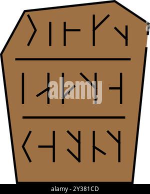 runestone stone color icon vector flat illustration Stock Vector Image ...