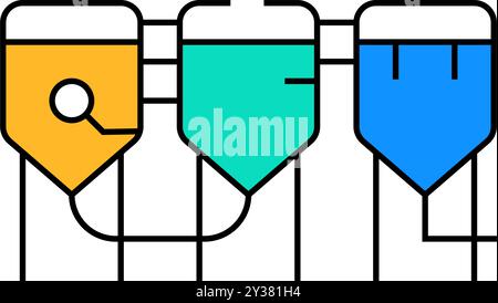 process of neutralization, discoloration and deodorization icon doodle ...