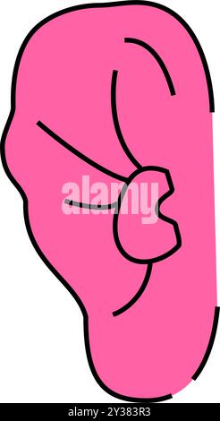 broken wrestler boxer ear color icon vector illustration Stock Vector ...