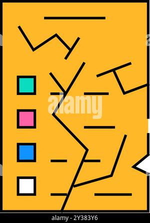 spoiled newsletter color icon vector. spoiled newsletter sign. isolated ...