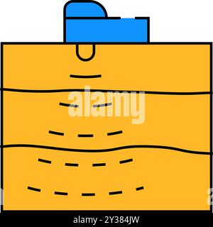 georadar scanning earth color icon vector illustration Stock Vector ...