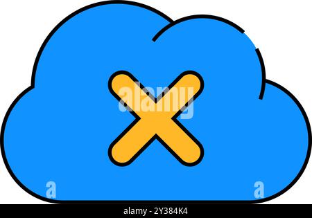 failed access cloud storage color icon vector illustration Stock Vector Image & Art - Alamy