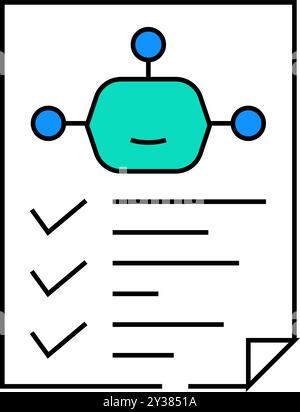 robot task list color icon vector illustration Stock Vector Image & Art ...