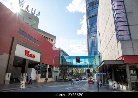 Westfield Parramatta shopping mall centre, floor level with shops and ...