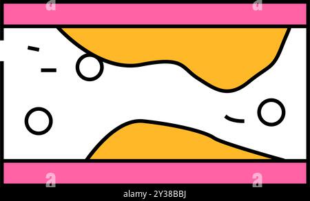 formation of cholesterol plaques in artery icon doodle illustration ...