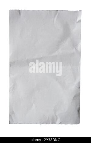 Crumpled receipt paper on white background with clipping path Stock ...