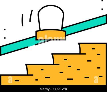 invalid elevator color icon vector illustration color Stock Vector ...