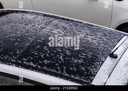 Hail balls in march, natural springtime weather, can cause damages ...