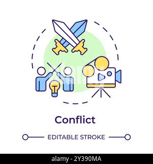 Conflict multi color concept icon Stock Vector Image & Art - Alamy