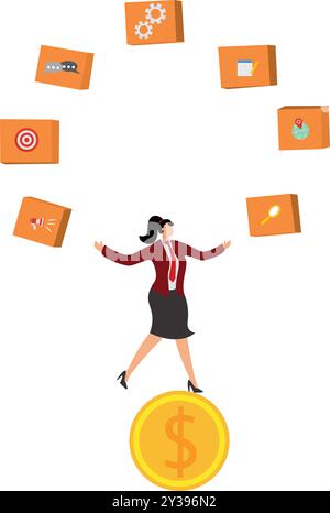 Multi-Tasking, Juggle, Businessman, Project management process to ...