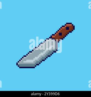 steel knife tool game pixel art vector illustration Stock Vector Image ...