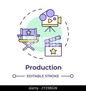 Film production multi color concept icons Stock Vector Image & Art - Alamy