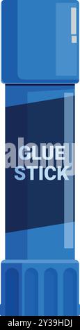 Blue glue stick standing up on white background, perfect for arts and ...