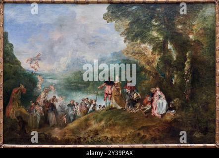 "Pilgrimage to the Isle of Cythera", 1717, Jean-Antoine Watteau, Musée ...