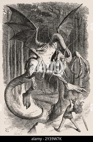 The Jabberwock. Art by John Tenniel for "Through the Looking Glass ...