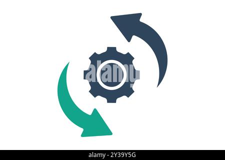 Presentation Gear Icon Vector Glyph Illustration Stock Vector Image ...