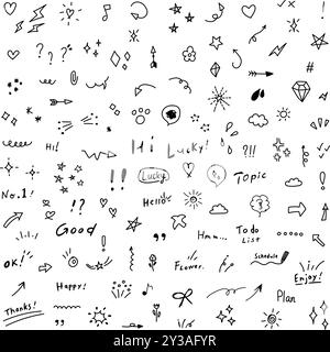 Abstract arrows and Speech bubbles set. Various doodle arrows and talk ...
