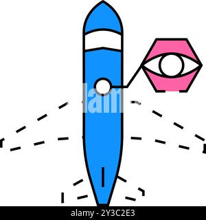 fuselage examination aircraft color icon vector illustration Stock ...