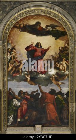 Assumption of the Virgin 1518 by Titian Stock Photo - Alamy