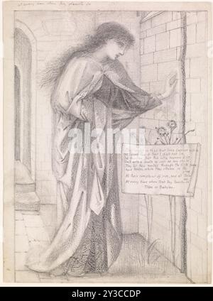 Pyramus and Thisbe - Thisbe, 1864. Pencil with black chalk on paper ...