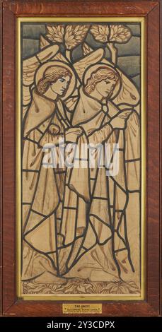 Two Angels, 1862. Design for a stained glass window Stock Photo - Alamy