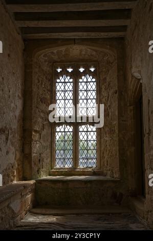 Interior view, window, Refectory, Cleeve Abbey, Washford, England ...