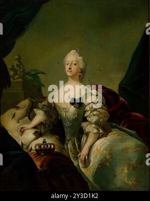 A historical oil painting of Louisa, Queen of Denmark, portrayed as ...