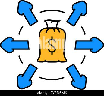 expense tracking icon color illustration Stock Vector Image & Art - Alamy