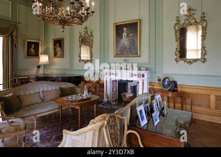 Interior view, Drawing Room, Dunster Castle, Dunster, England, Great ...