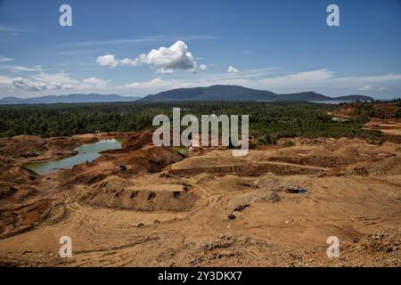 Landscape of Nickel mining area, South East Sulawesi, Indonesia, Asia ...