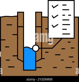 drilling tool for soil testing color icon vector illustration Stock ...