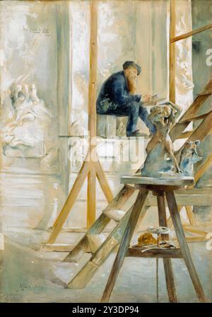 Osterlind Allan - Rodin in His Studio - Swedish School - 19th Century ...