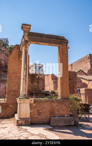 Rome, Italy - August 13, 2024: View of the Temple of Romulus inside the ...