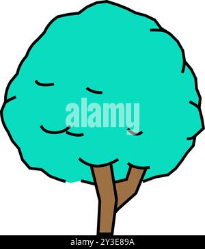 neem tree jungle amazon icon doodle illustration Stock Vector Image ...