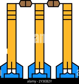 wicket croquet game color icon vector. wicket croquet game sign ...