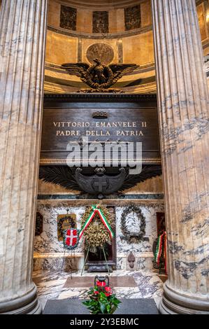 Rome, Italy - August 15, 2024: Inside the Pantheon in Rome, the famous ...