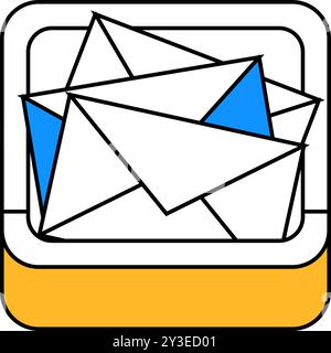 skeuomorphism ux ui design color icon vector illustration Stock Vector ...
