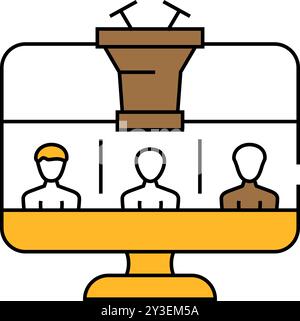 breakout sessions color icon vector illustration Stock Vector Image ...