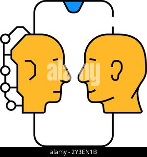 human computer interaction hci icon doodle illustration Stock Vector ...