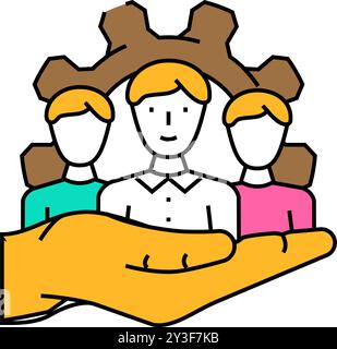 vendor management business process icon doodle illustration Stock ...