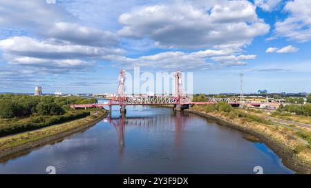 Middlesbrough, UK. 13th Sep, 2024. The A19 Tees Viaduct or Tees Flyover ...