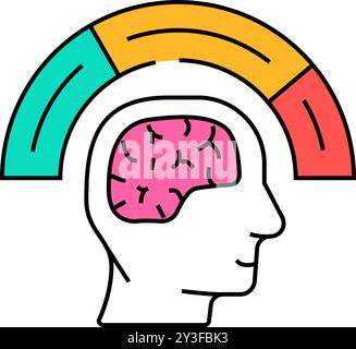 cognitive load ux ui design isometric icon vector. cognitive load ux ui ...