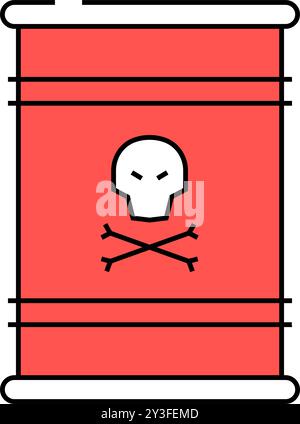 hazardous waste sorting color icon vector illustration Stock Vector ...