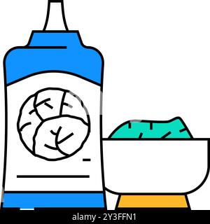 salad sauce cabbage color icon vector illustration Stock Vector Image ...