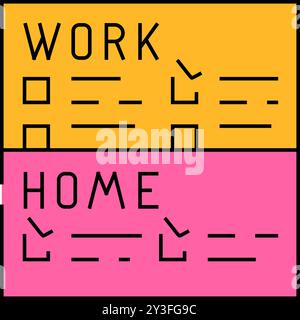 to-do lists with clear separation of work and life tasks icon doodle ...