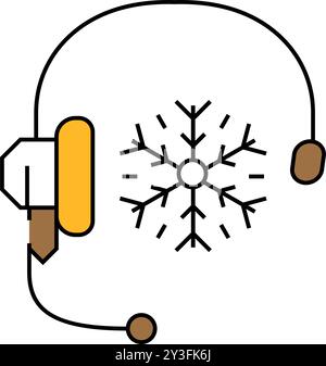 cold calling color icon vector. cold calling sign. isolated symbol ...