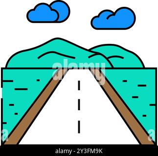 road leading forward progress icon doodle illustration Stock Vector ...