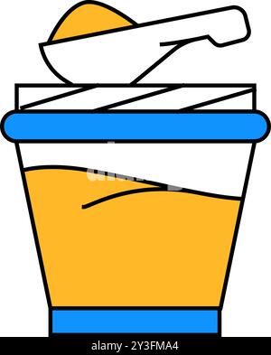 ghee milk product dairy icon doodle illustration Stock Vector Image ...