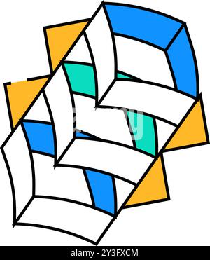 tall box kite color icon vector. tall box kite sign. isolated symbol ...