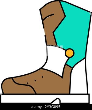 boots motorcycle color icon vector illustration Stock Vector Image ...